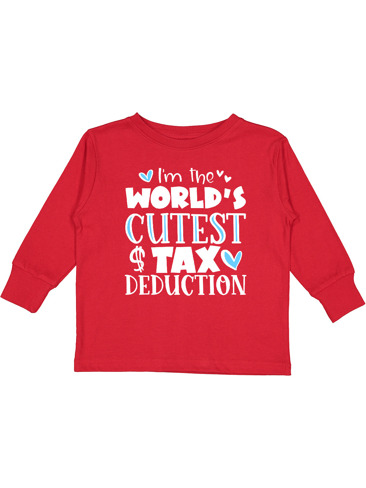 Inktastic I'm the World's Cutest Tax Deduction Blue Hearts Boys or ...