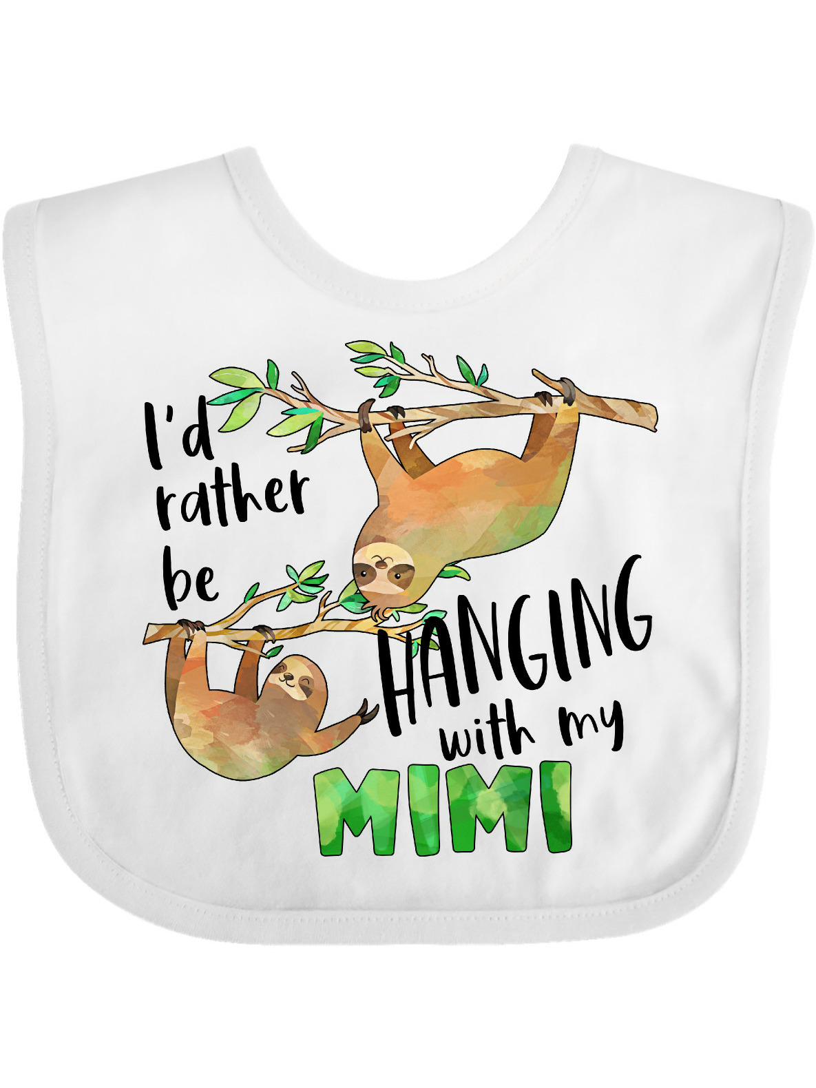 Inktastic My Mimi Loves Me Boys or Girls Baby Bib - Walmart.com