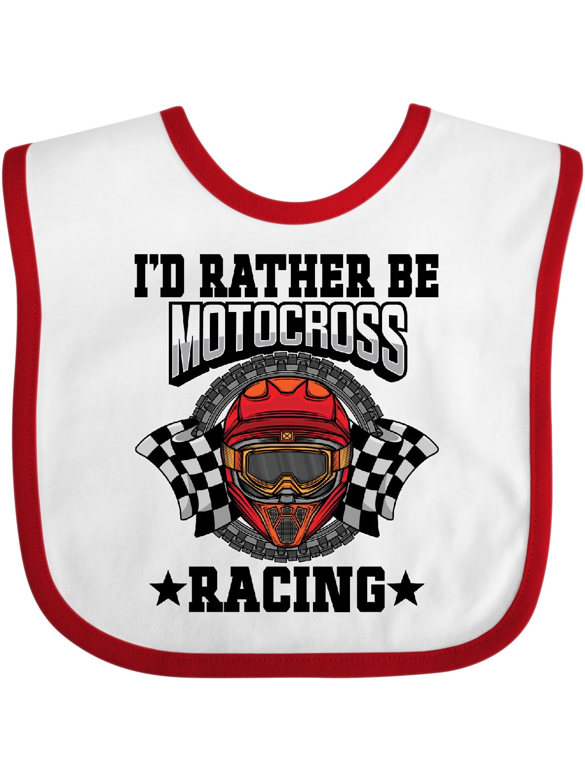 Inktastic Id Rather Be Motocross Racing Boys Baby Bib - Walmart.com