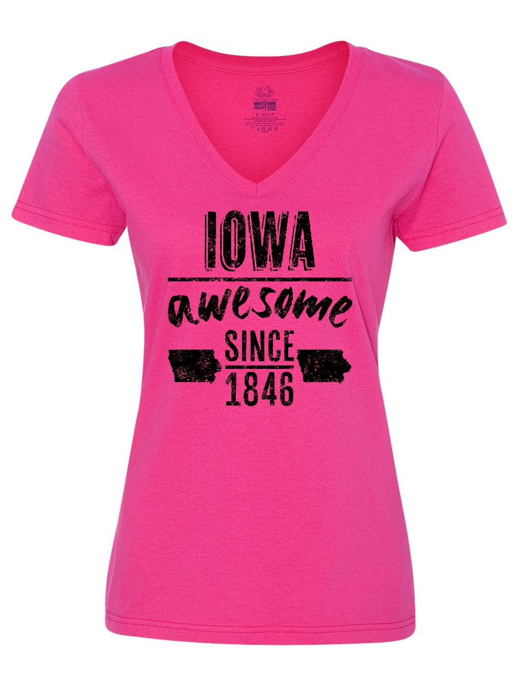 Inktastic Iowa Awesome Since 1846 Women's V-Neck T-Shirt - Walmart.com