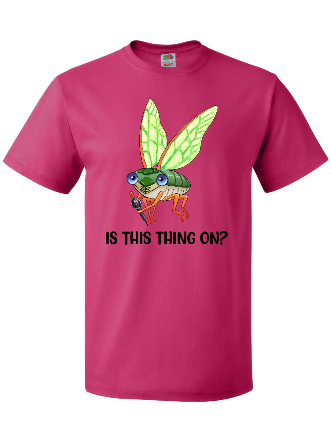 Inktastic Is This Thing On? Cute Cicada with Microphone T-Shirt ...