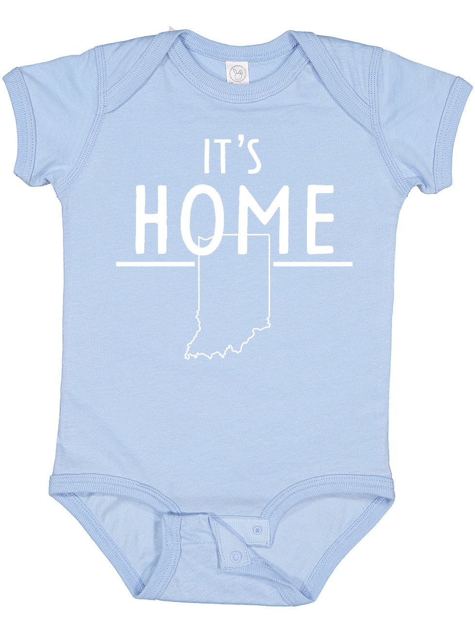 Inktastic It's Home- State of Indiana Outline Boys or Girls Baby ...