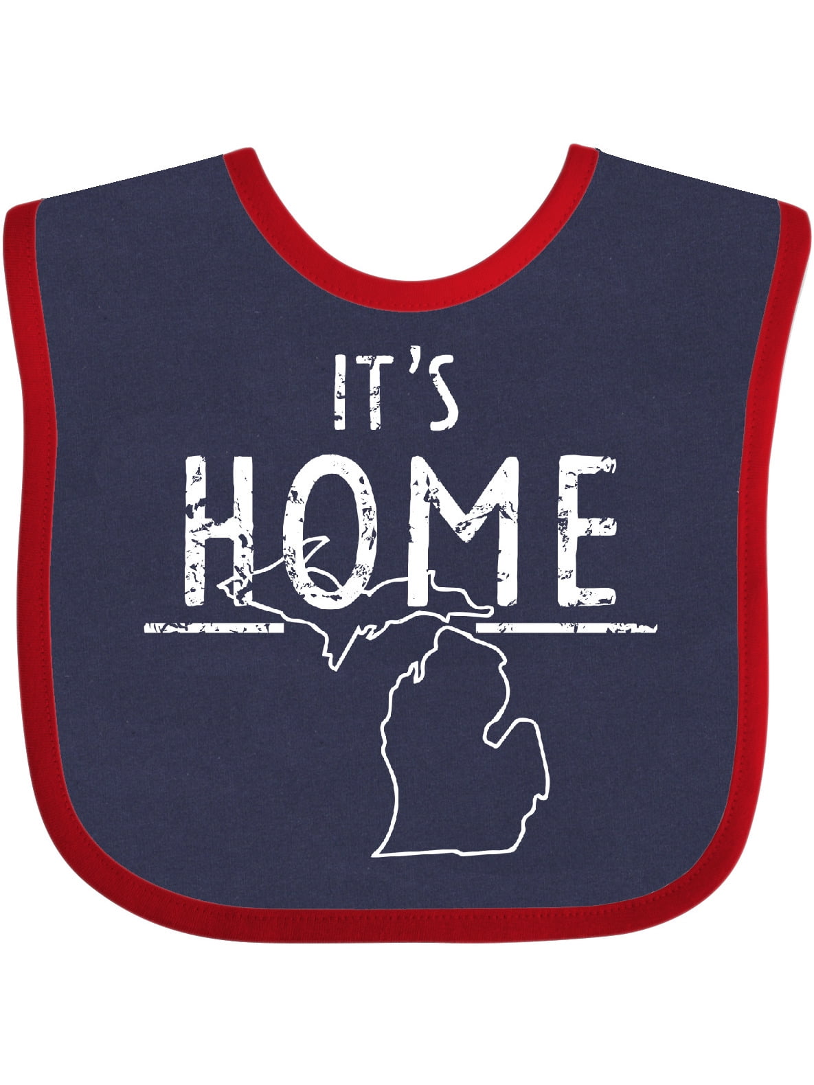 Inktastic It's Home- State of Michigan Outline Distressed Text Boys or ...