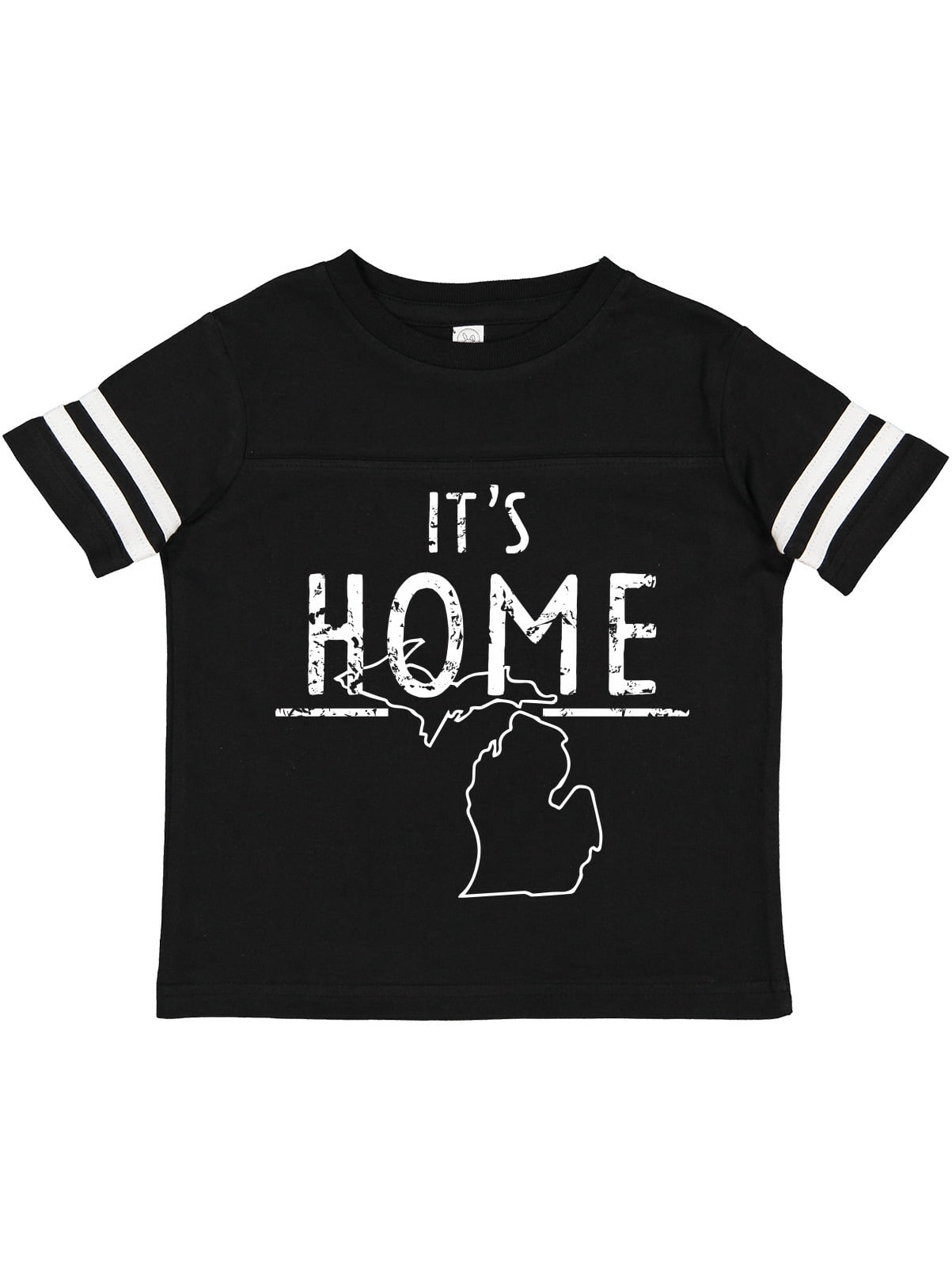 Inktastic It's Home- State of Michigan Outline Distressed Text Boys or ...