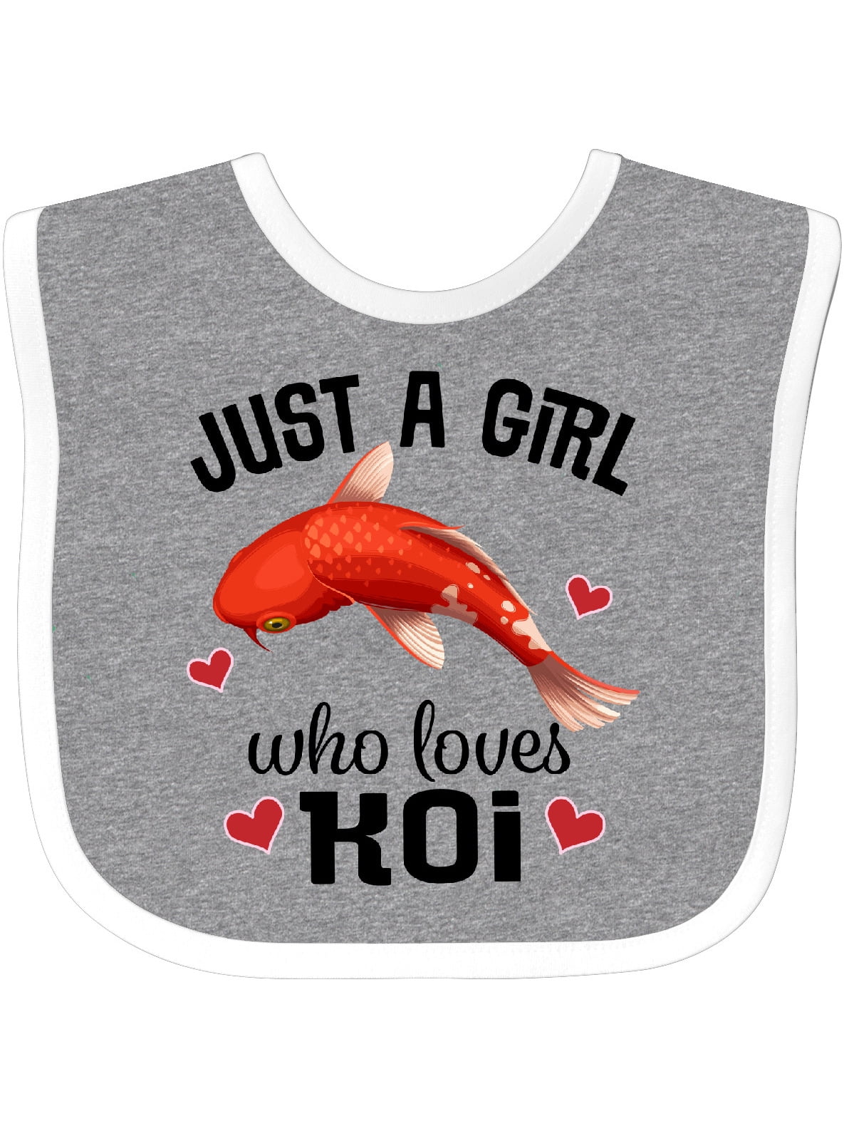 Inktastic Just a Girl Who Loves Koi Fish Girls Baby Bib - Walmart.com