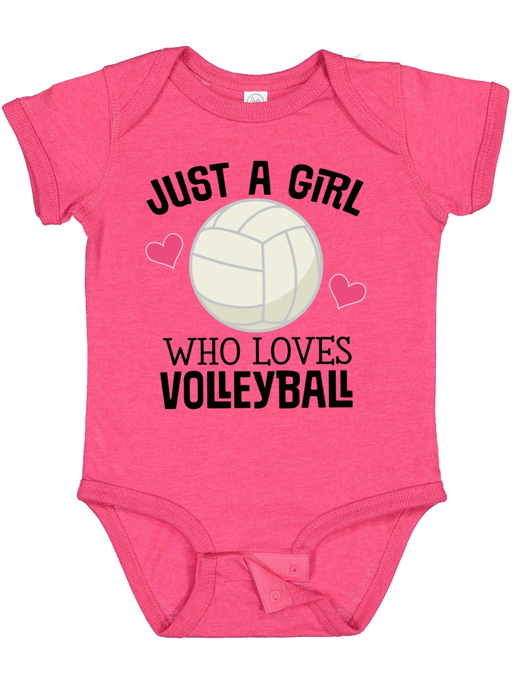Inktastic Just a Girl Who Loves Volleyball Girls Baby Bodysuit ...