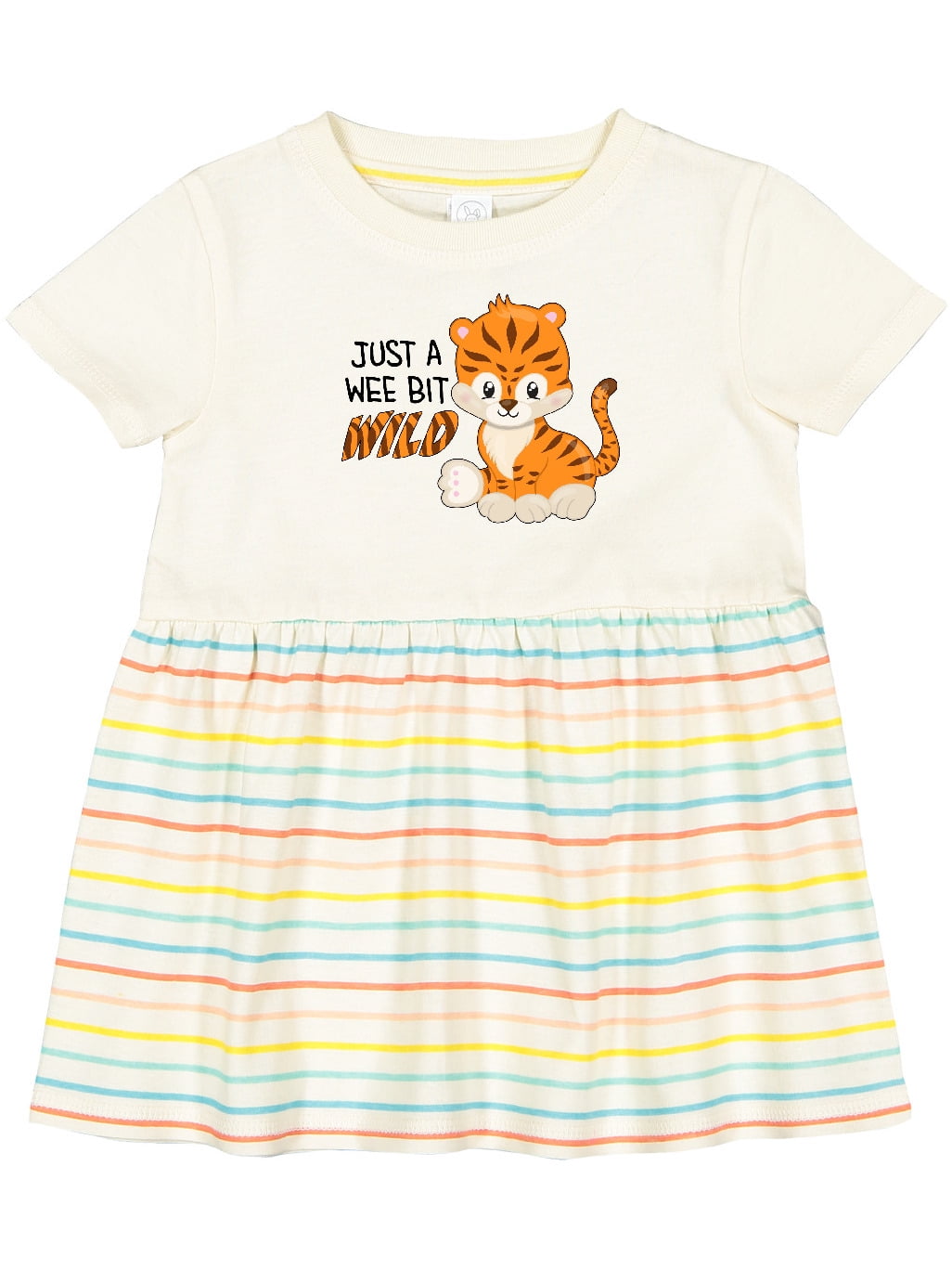 Inktastic Just a Wee Bit Wild Cute Tiger Cub Girls Baby Dress - Walmart.com