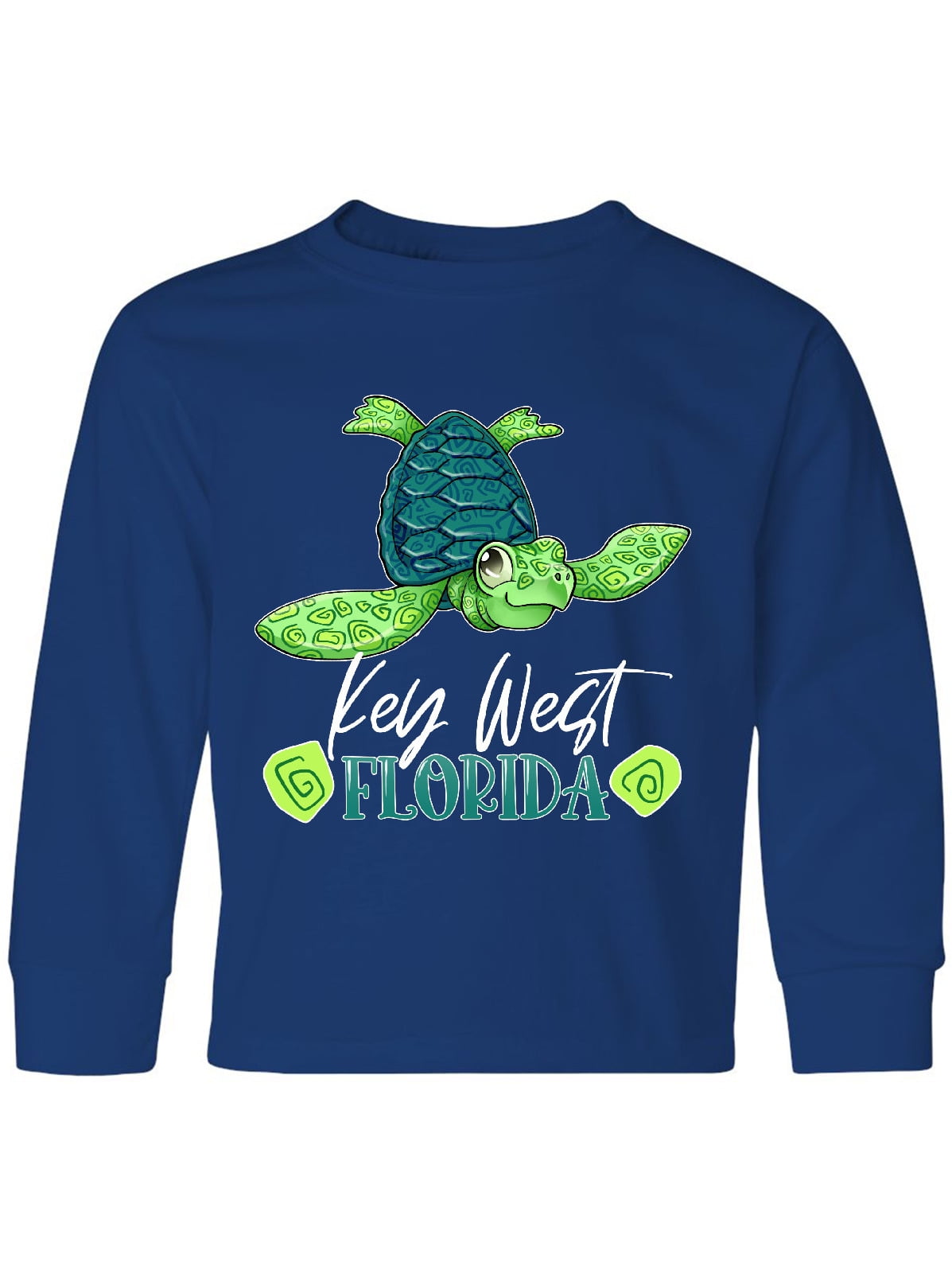 Inktastic Key West, Florida Happy Sea Turtle Long Sleeve Youth T-Shirt ...