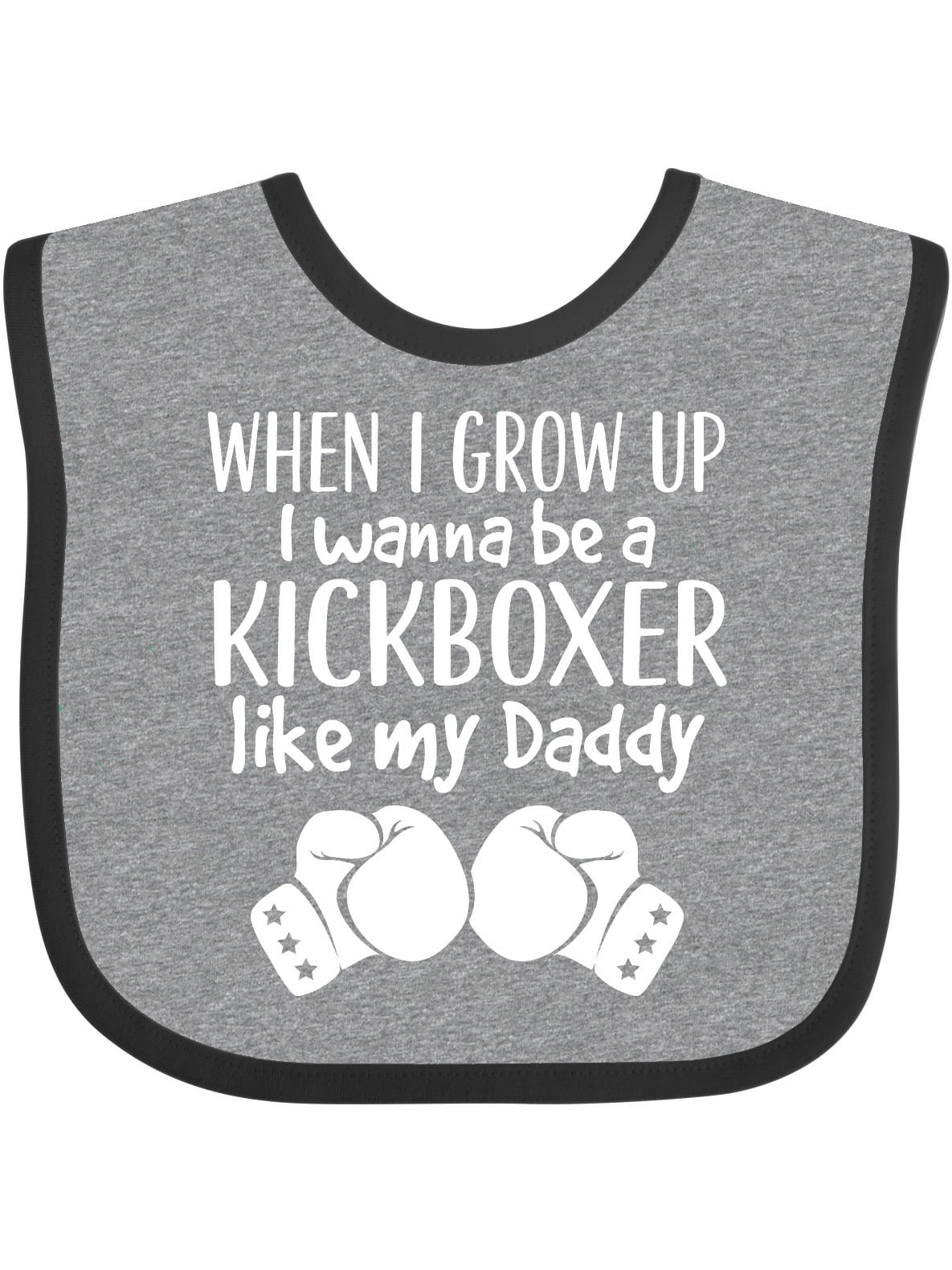 Inktastic Kickboxing Future Kickboxer Like Daddy Boys or Girls Baby Bib ...