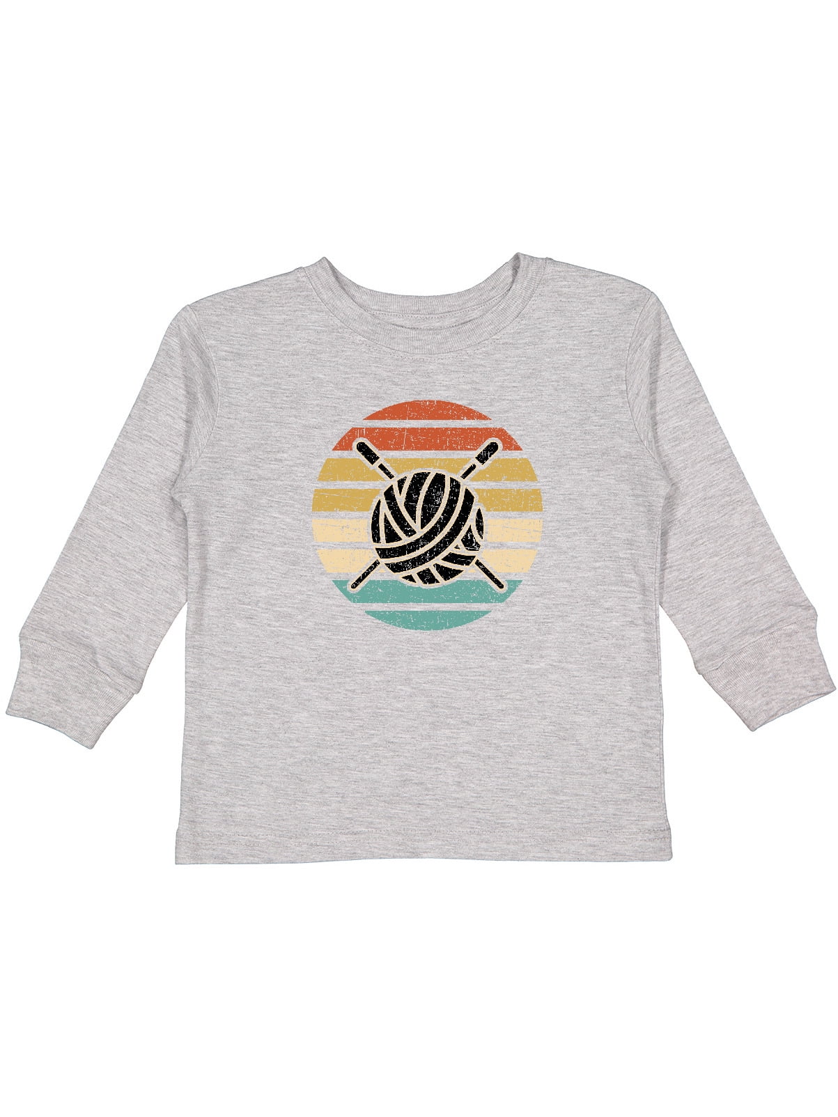 Inktastic Knitting Club Yarn Gift for Knitter Boys or Girls Long Sleeve ...