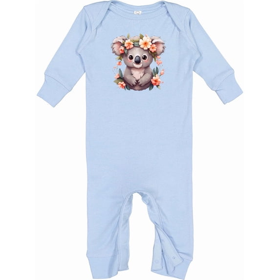 Inktastic Koala Bear Adorned in Flowers Baby Romper Coveralls - Walmart.com