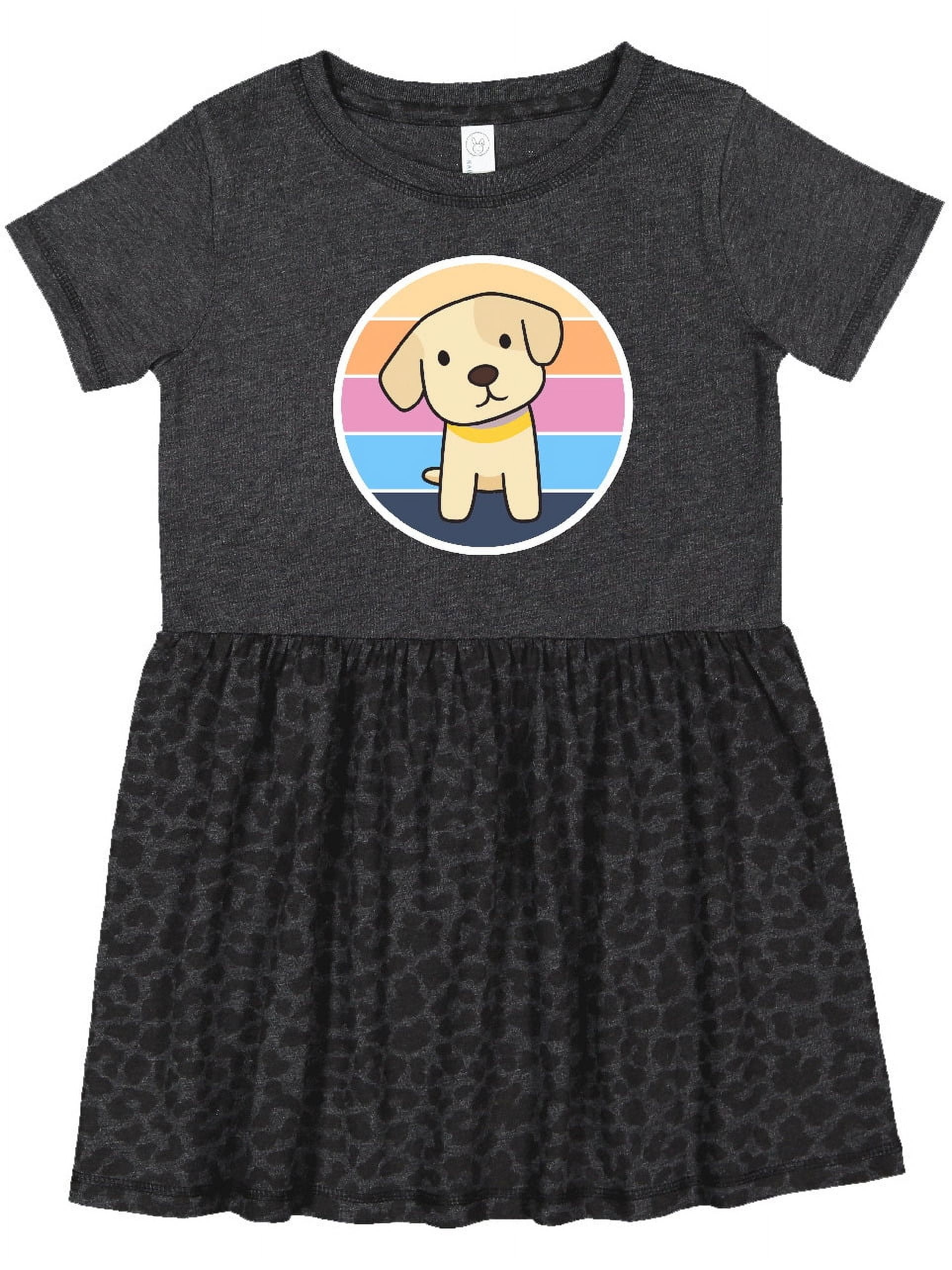 Inktastic Labrador Retriever Puppy Retro Sunset Girls Toddler Dress ...