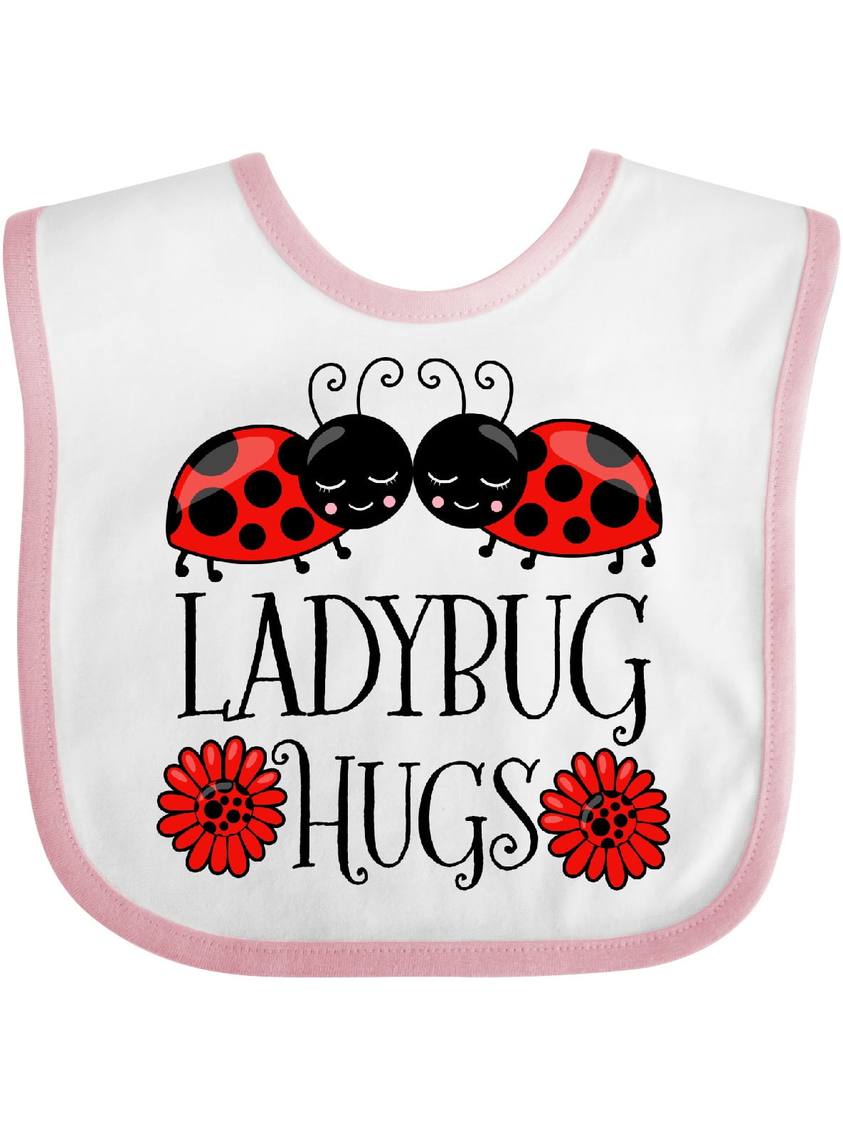 Inktastic Ladybug Hugs Cute Pair of Ladybugs Boys or Girls Baby Bib ...