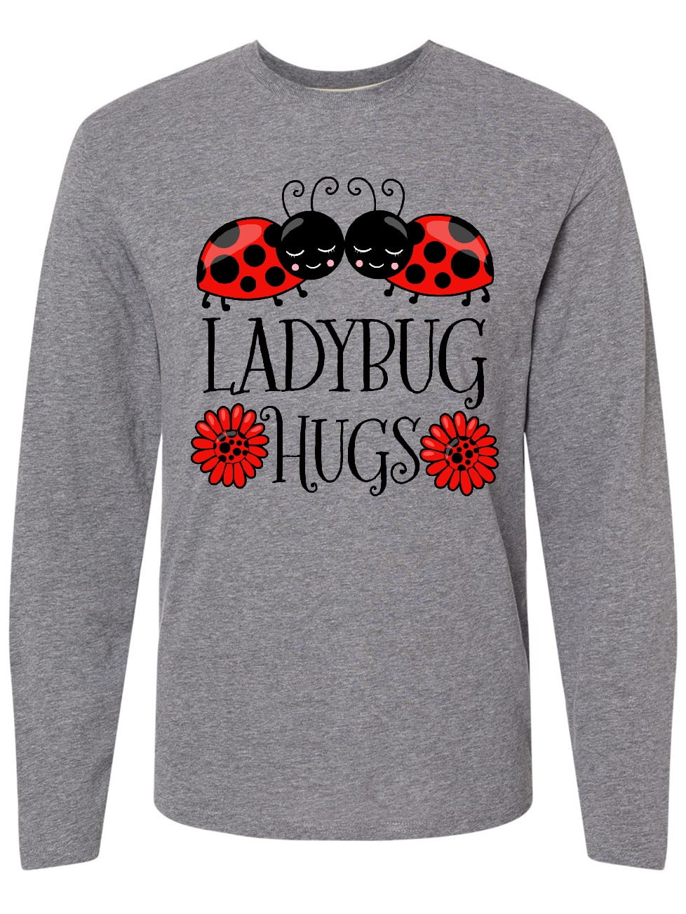 Inktastic Ladybug Hugs Cute Pair of Ladybugs Long Sleeve T-Shirt ...