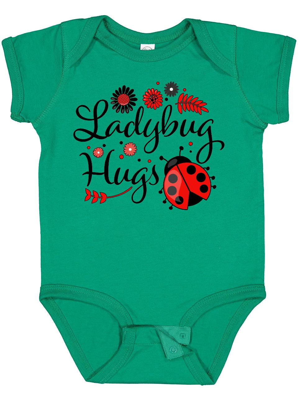 Inktastic Ladybug Hugs with Cute Ladybug and Flowers Boys or Girls Baby ...