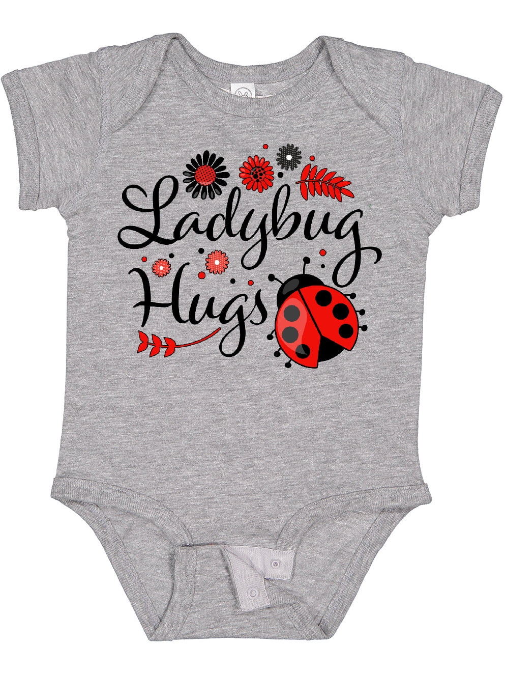 Inktastic Ladybug Hugs with Cute Ladybug and Flowers Boys or Girls Baby ...