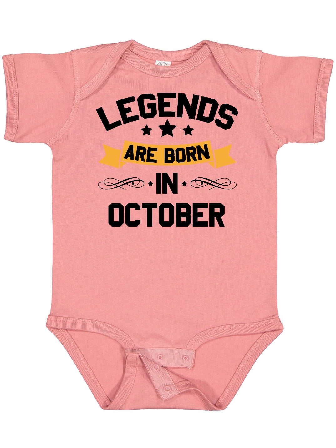 Inktastic Legends Are Born in October Boys or Girls Baby Bodysuit ...