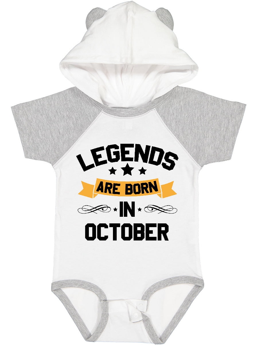 Inktastic Legends Are Born in October Boys or Girls Baby Bodysuit ...