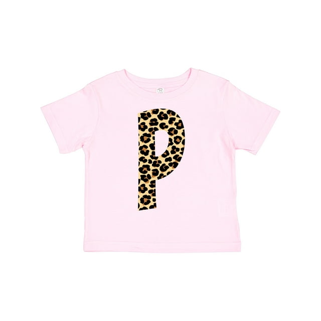 Inktastic Leopard Print Letter P Boys or Girls Toddler T-Shirt ...