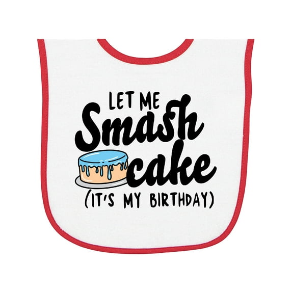 Inktastic Let Me Smash Cake Its My Birthday Baby Terry Cloth Bib ...