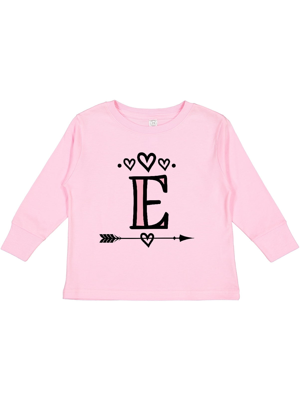 Inktastic Letter E Monogram Tribal Arrow Girls Long Sleeve Toddler T ...