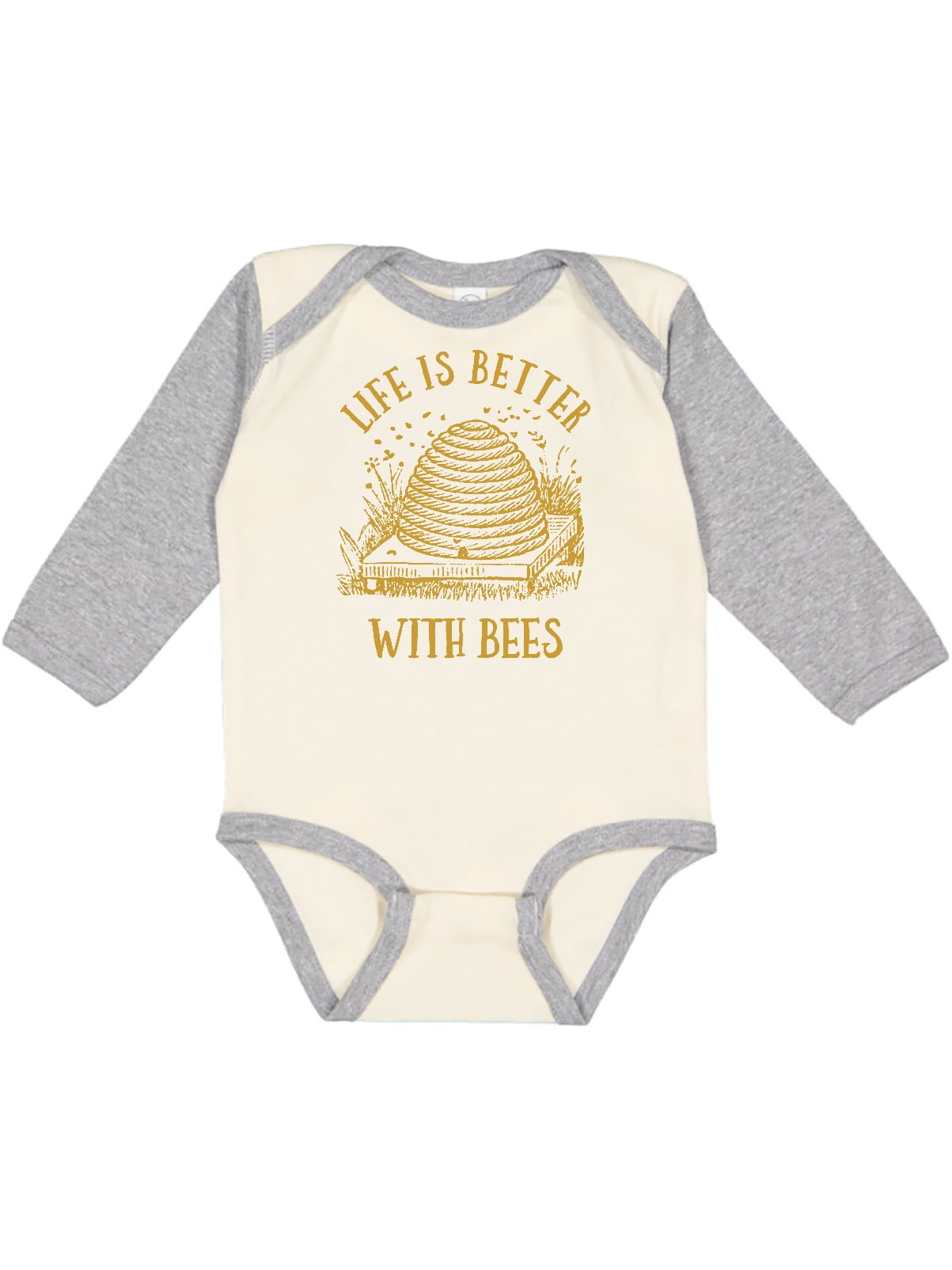 Inktastic Life's Better with Bees Boys or Girls Long Sleeve Baby ...