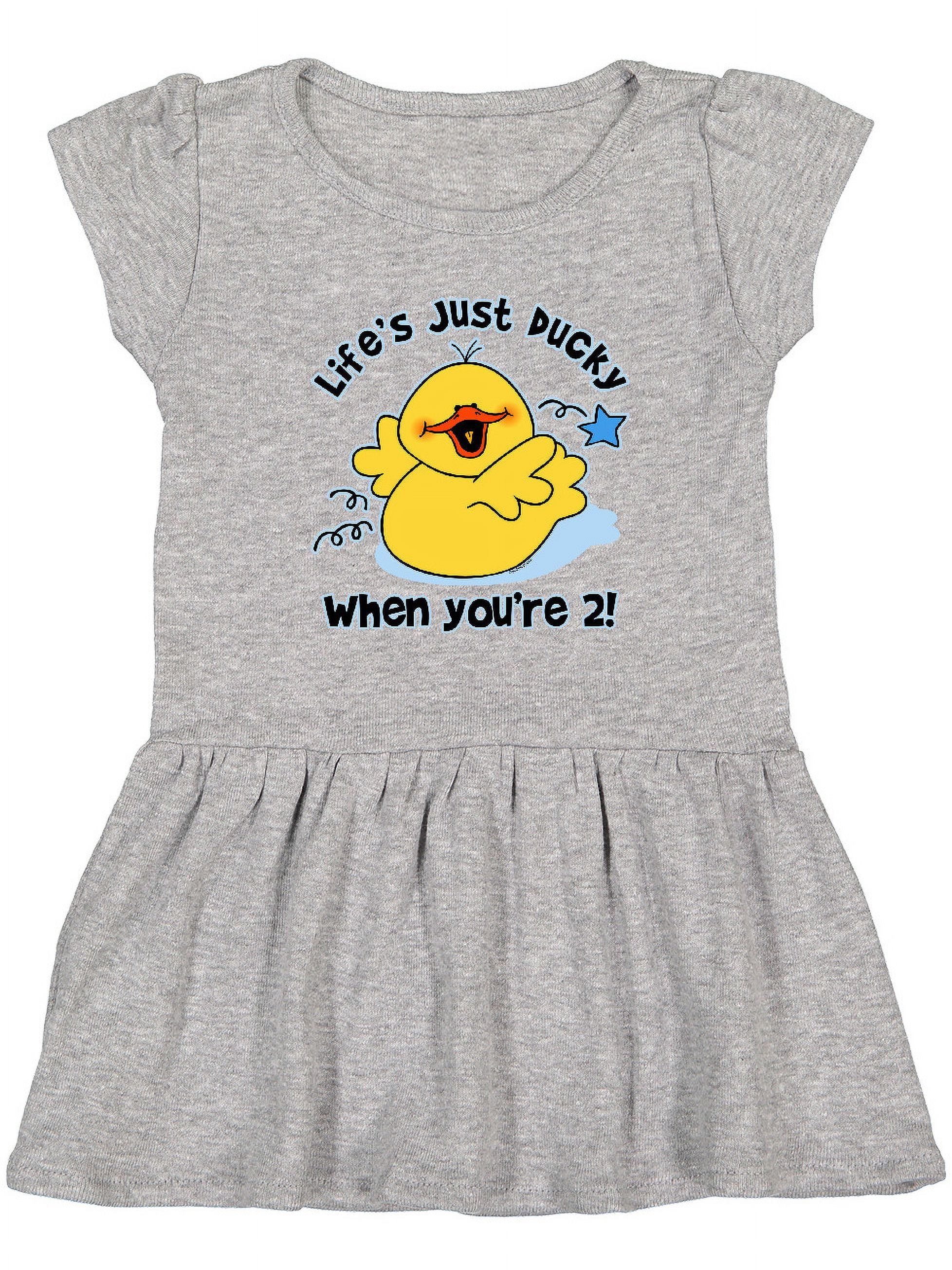 Inktastic Life's Ducky 2nd Birthday Girls Toddler Dress - Walmart.com