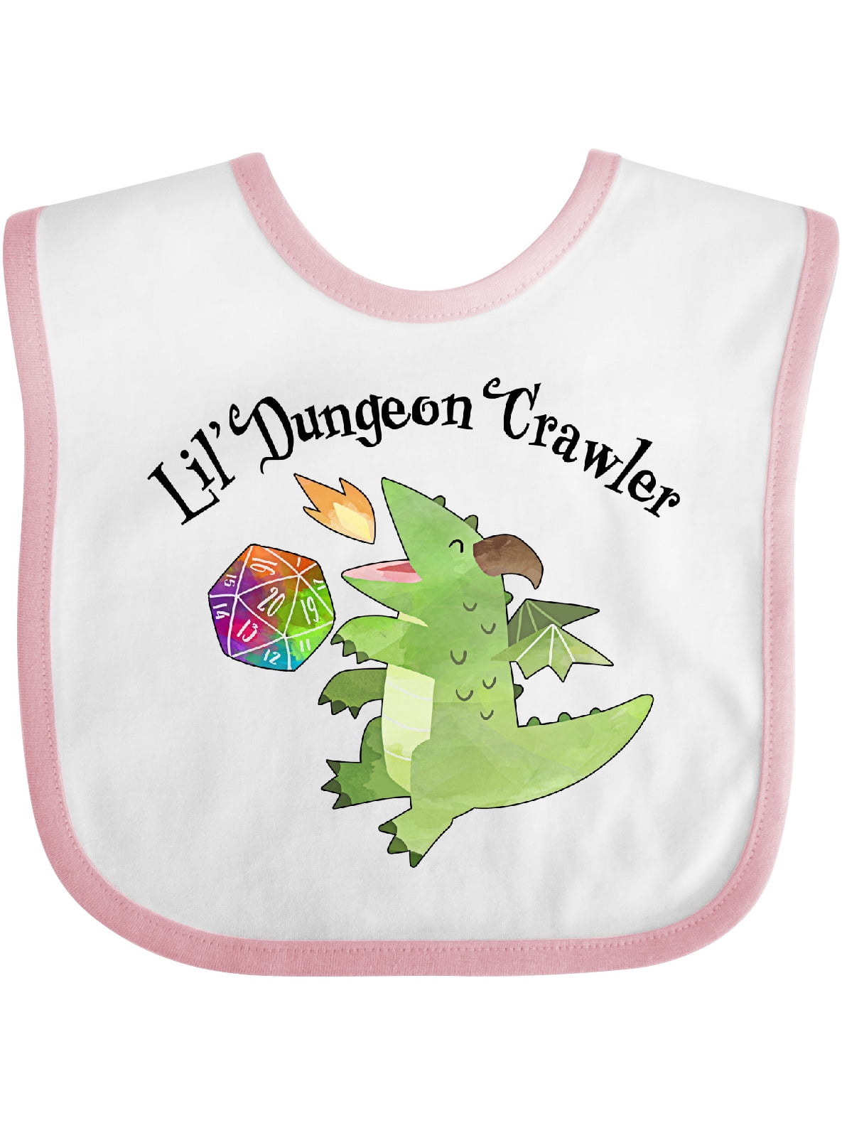 Inktastic Lil' Dungeon Crawler Cute Dragon Boys or Girls Baby Bib ...