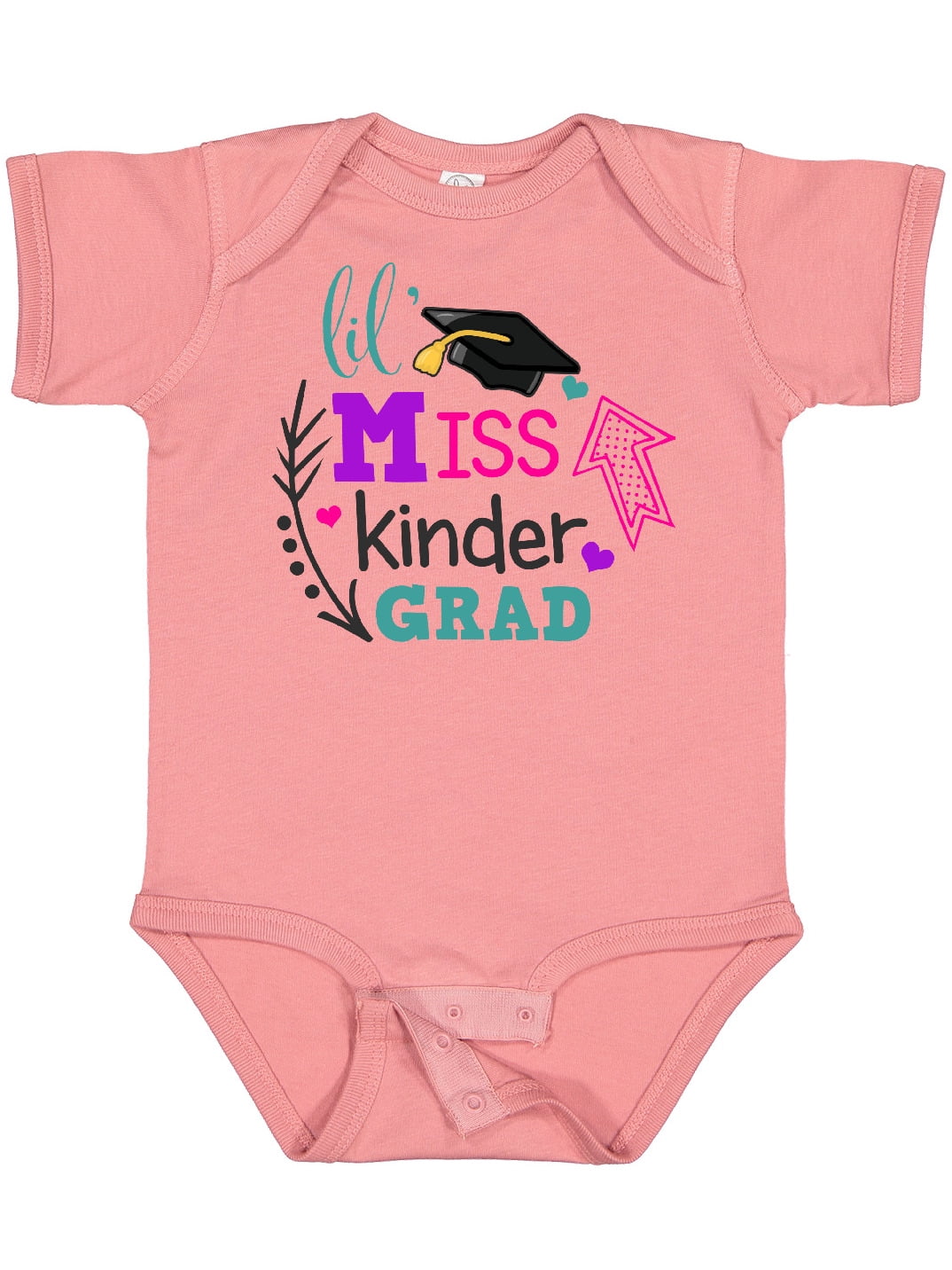 Inktastic Lil Miss Kinder Grad with Arrows Girls Baby Bodysuit ...