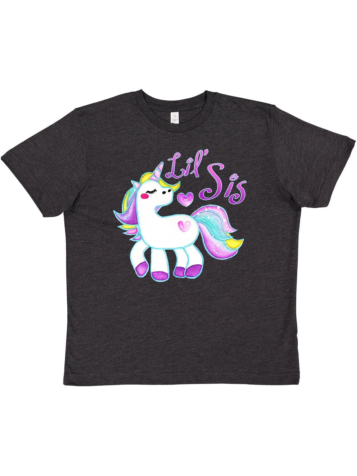 Inktastic Lil Sis Unicorn- Little Sister Youth T-Shirt - Walmart.com