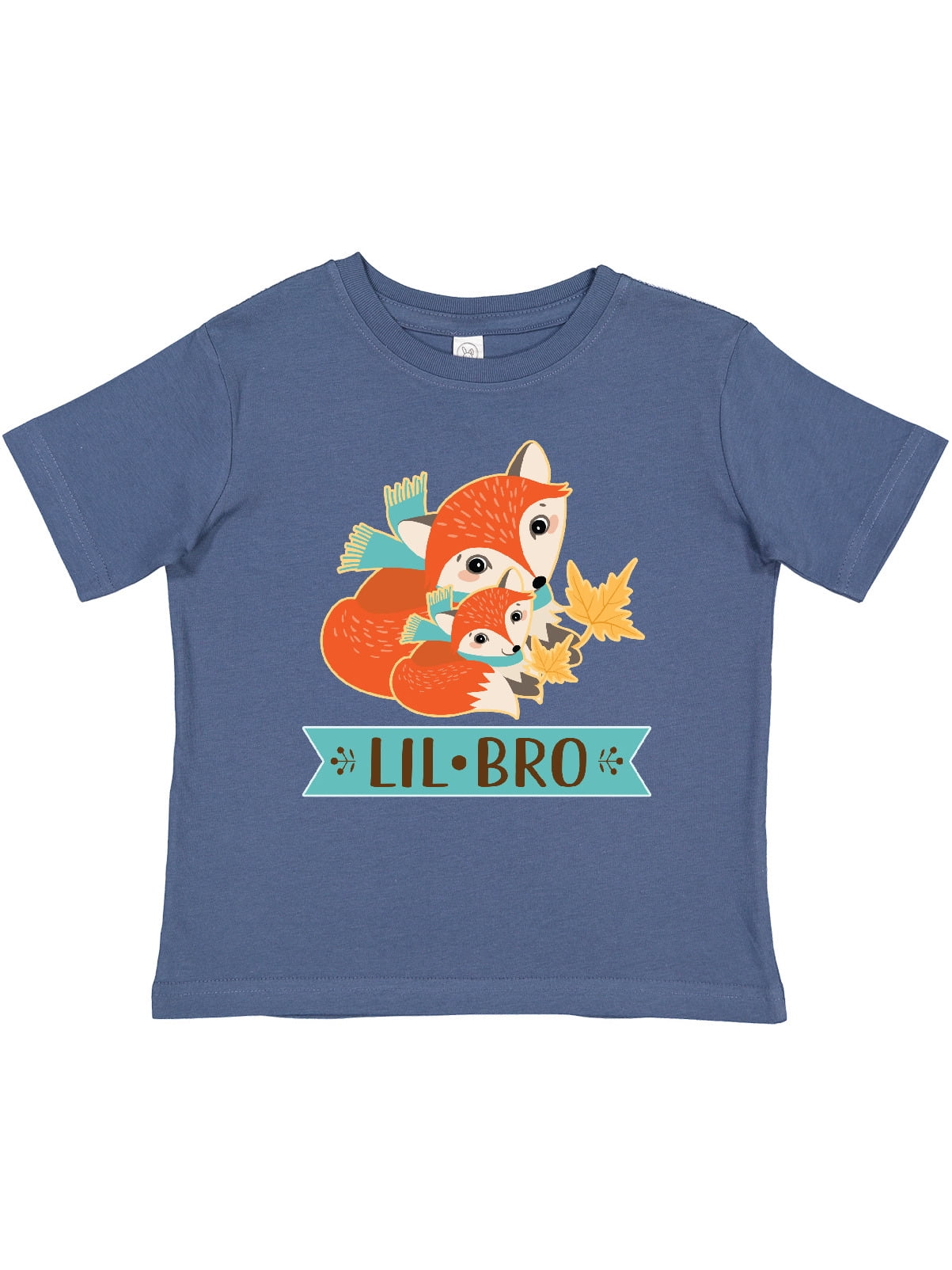 Inktastic Little Brother Woodland Fox Lil Bro Boys Baby T-Shirt ...