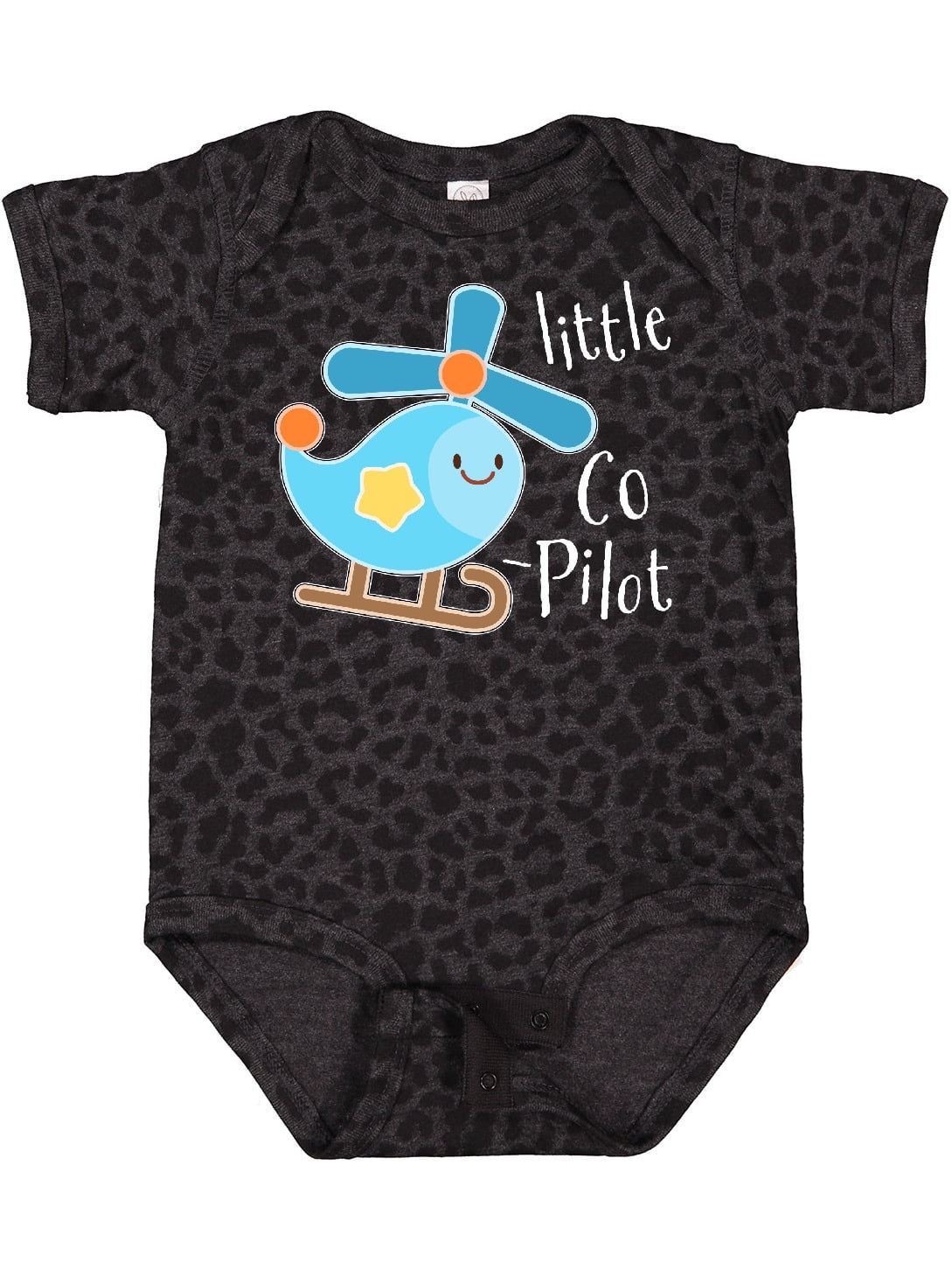 Inktastic Little Co-pilot Cute Helicopter Boys or Girls Baby Bodysuit ...