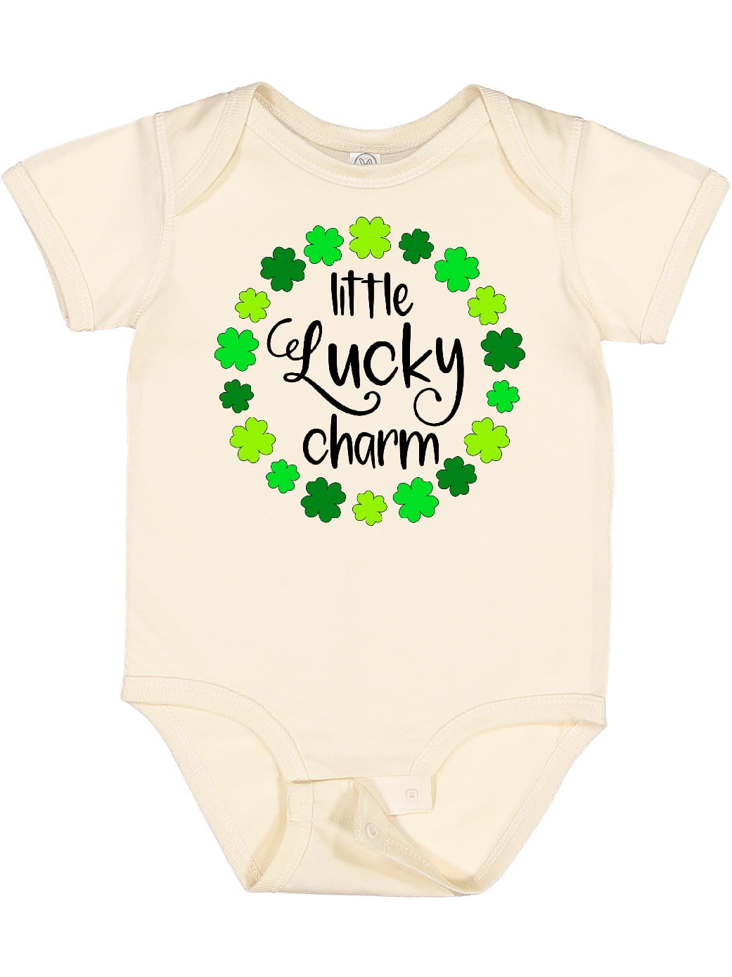 Inktastic Little Lucky Charm with Four-leaf Clovers Boys or Girls Baby ...