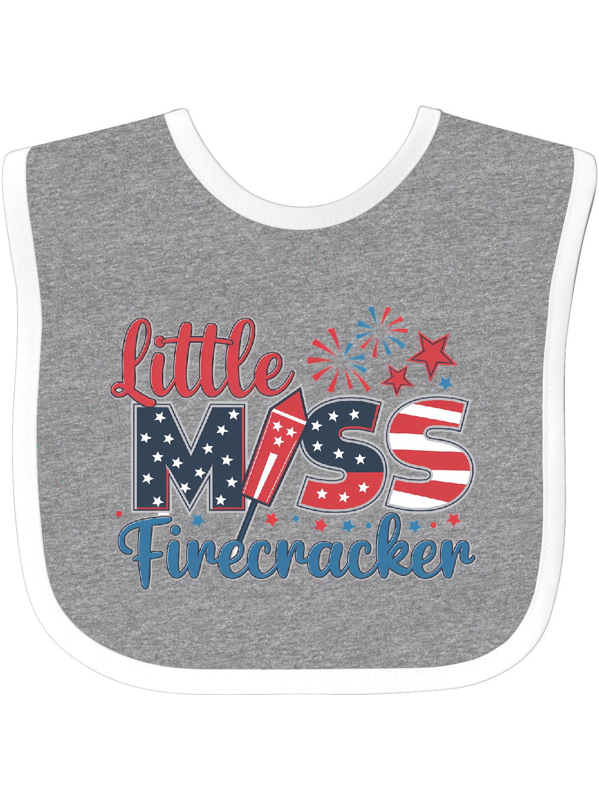 Inktastic Little Miss Firecracker Girls Baby Bib - Walmart.com