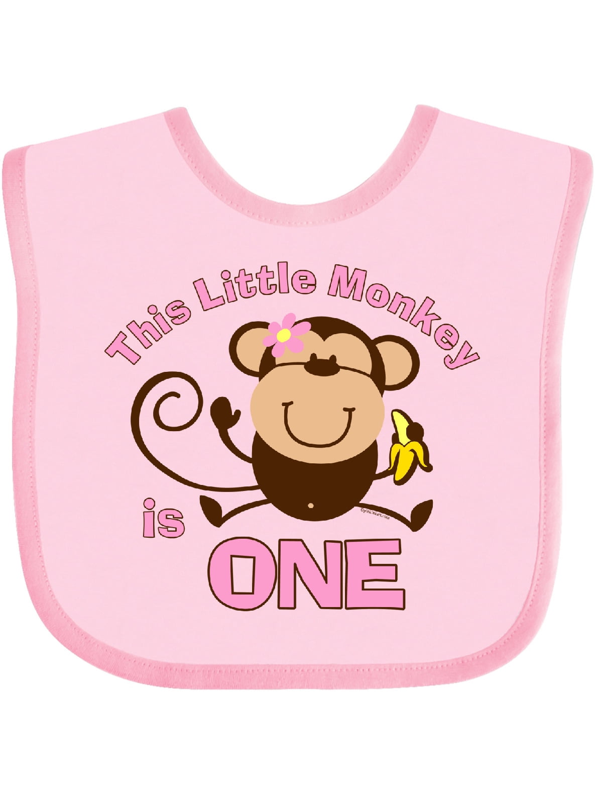 Inktastic Little Monkey Girl 1st Birthday Girls Baby Bib - Walmart.com