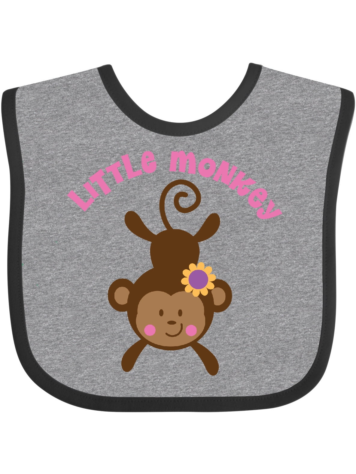 Inktastic Little Monkey Girl Girls Baby Bib - Walmart.com