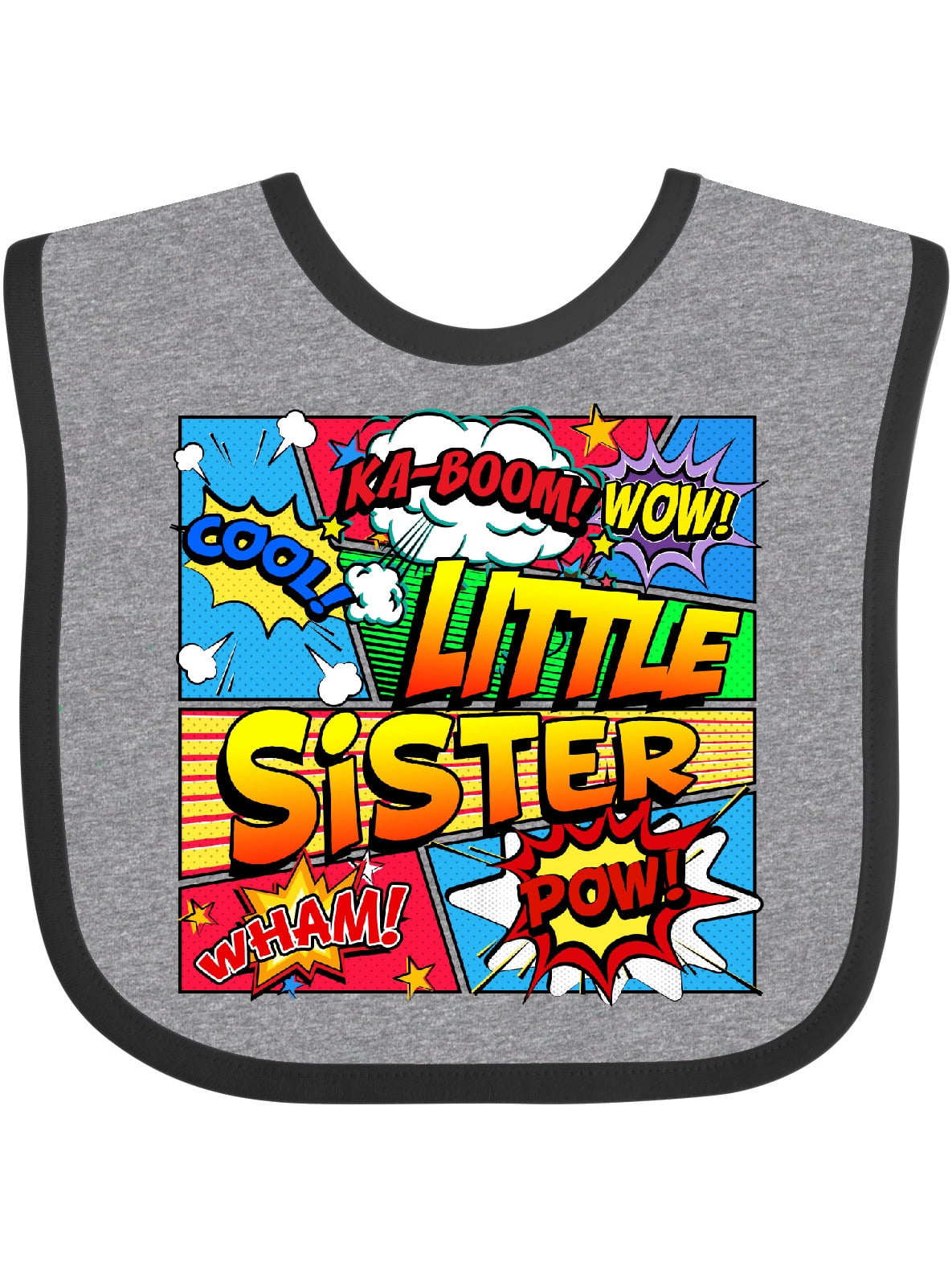 Inktastic Little Sister Comic Book Girls Baby Bib - Walmart.com