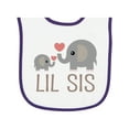 Inktastic Little Sister Elephant Baby Terry Cloth Bib - Walmart.com