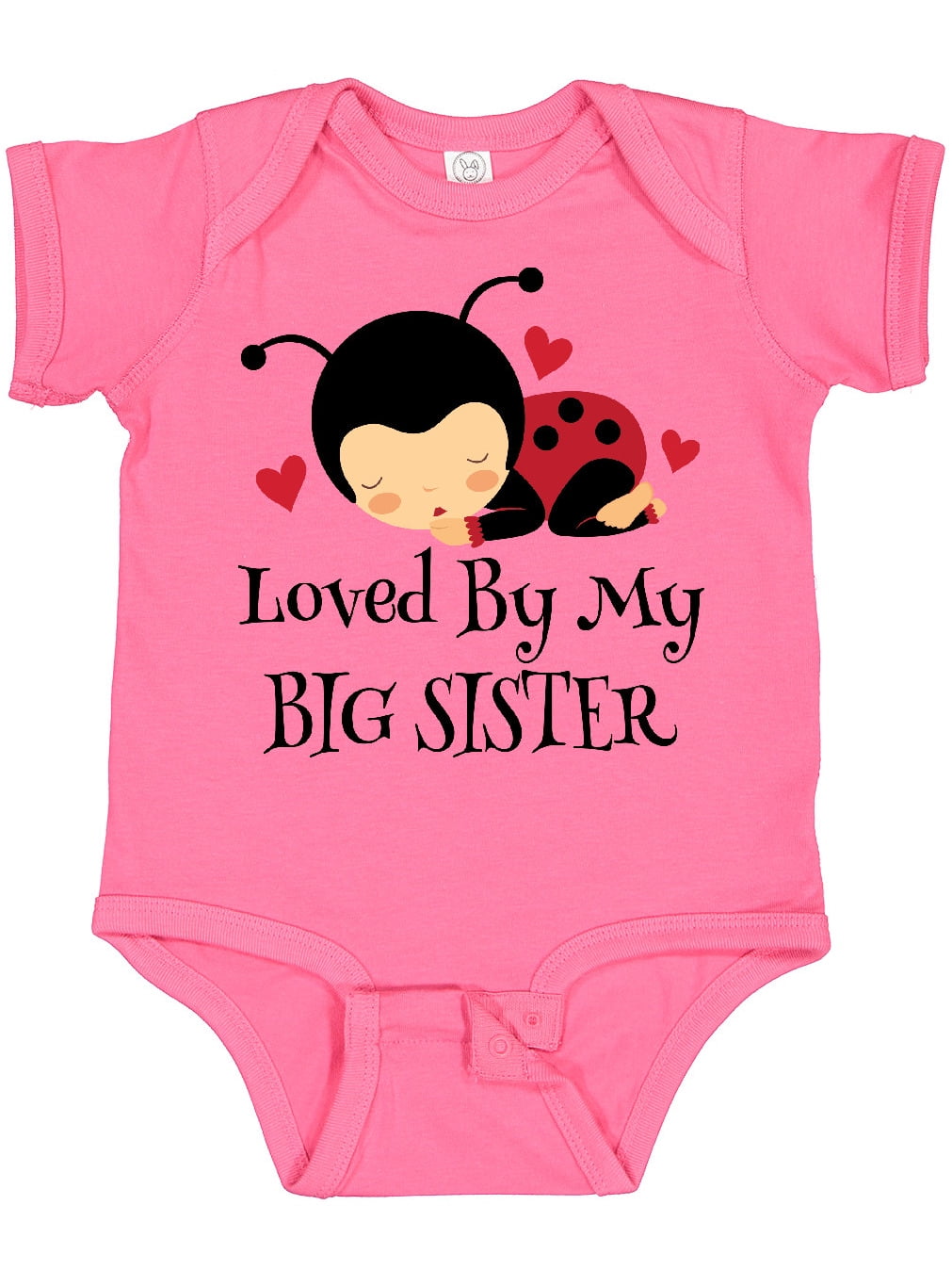 Inktastic Little Sister Ladybug Girls Baby Bodysuit - Walmart.com