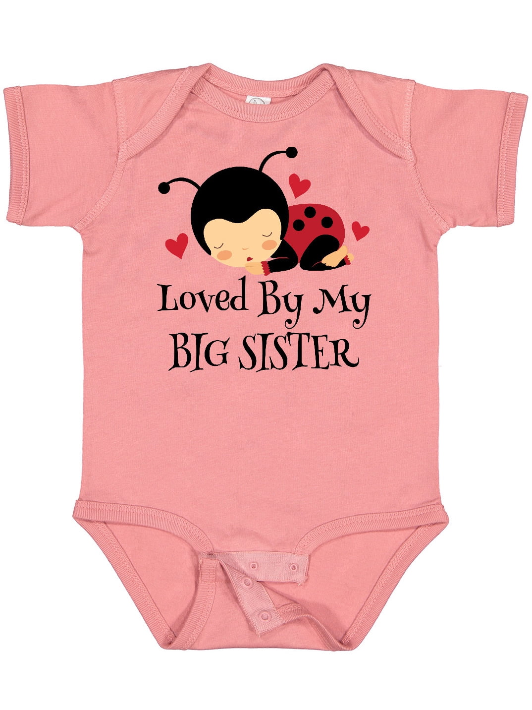 Inktastic Little Sister Ladybug Girls Baby Bodysuit - Walmart.com