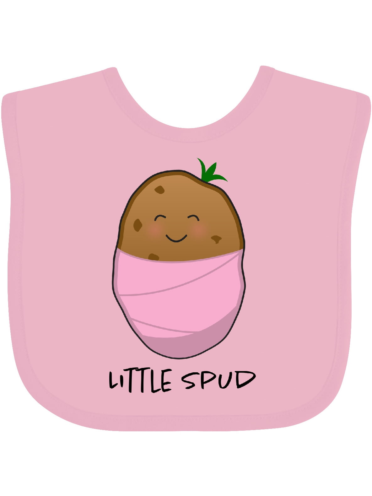 Inktastic Little Spud Pink Boys or Girls Baby Bib - Walmart.com