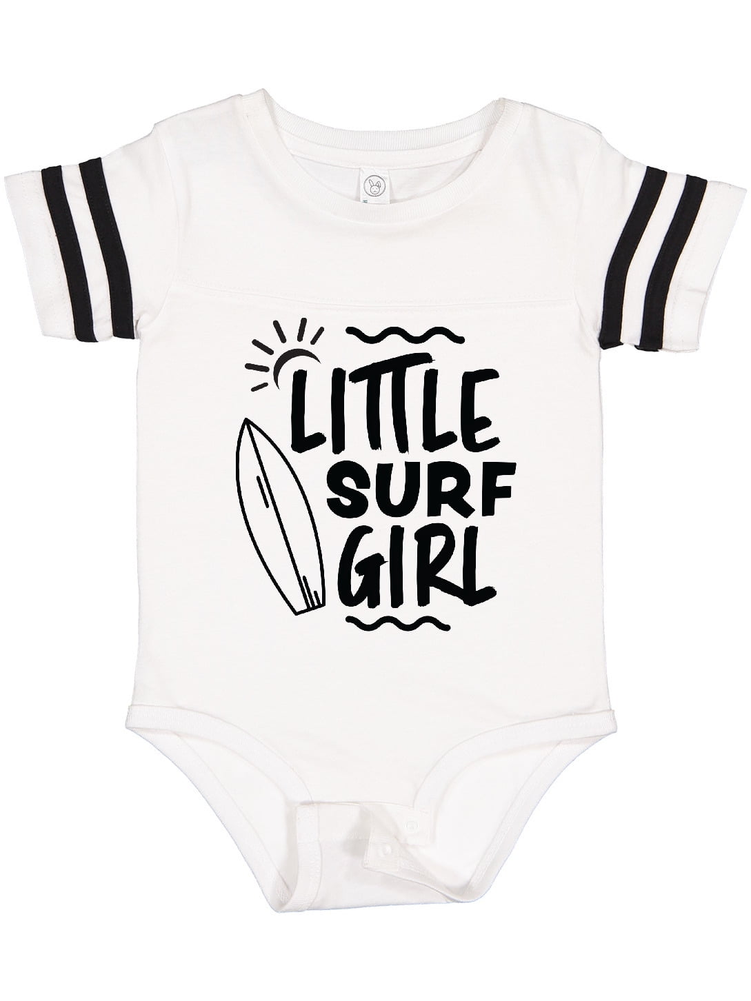Inktastic Little Surf Girl with Surfboard Gift Baby Girl Bodysuit ...