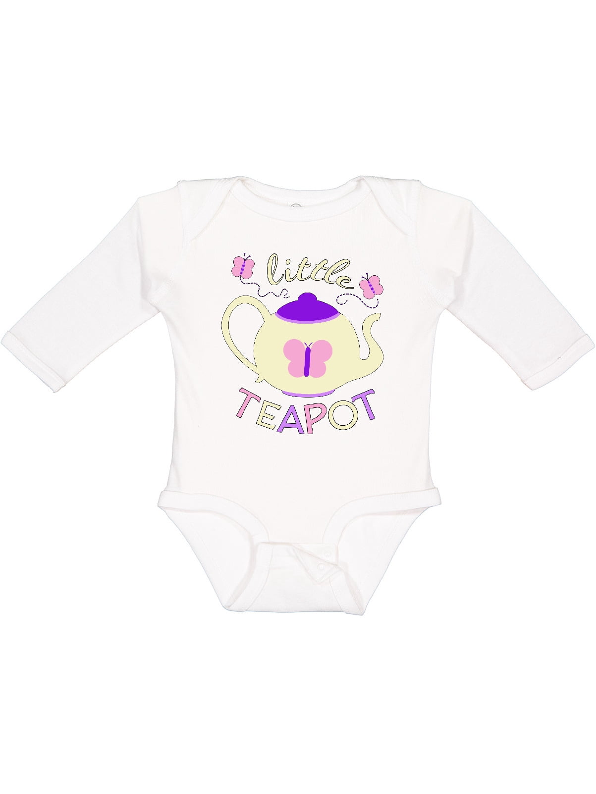 Inktastic Little Teapot Cute Teapot with Butterflies Boys or Girls Long ...