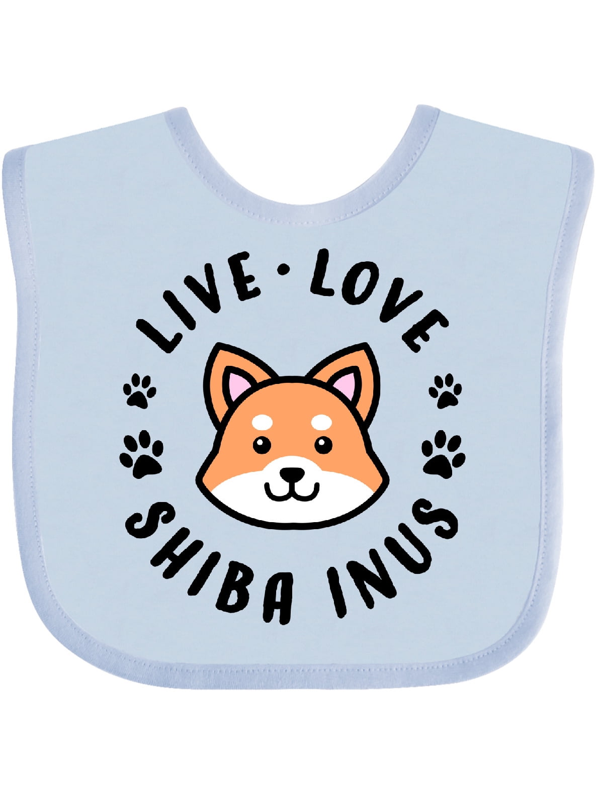 Inktastic Live Love Shiba Inus Boys or Girls Baby Bib - Walmart.com