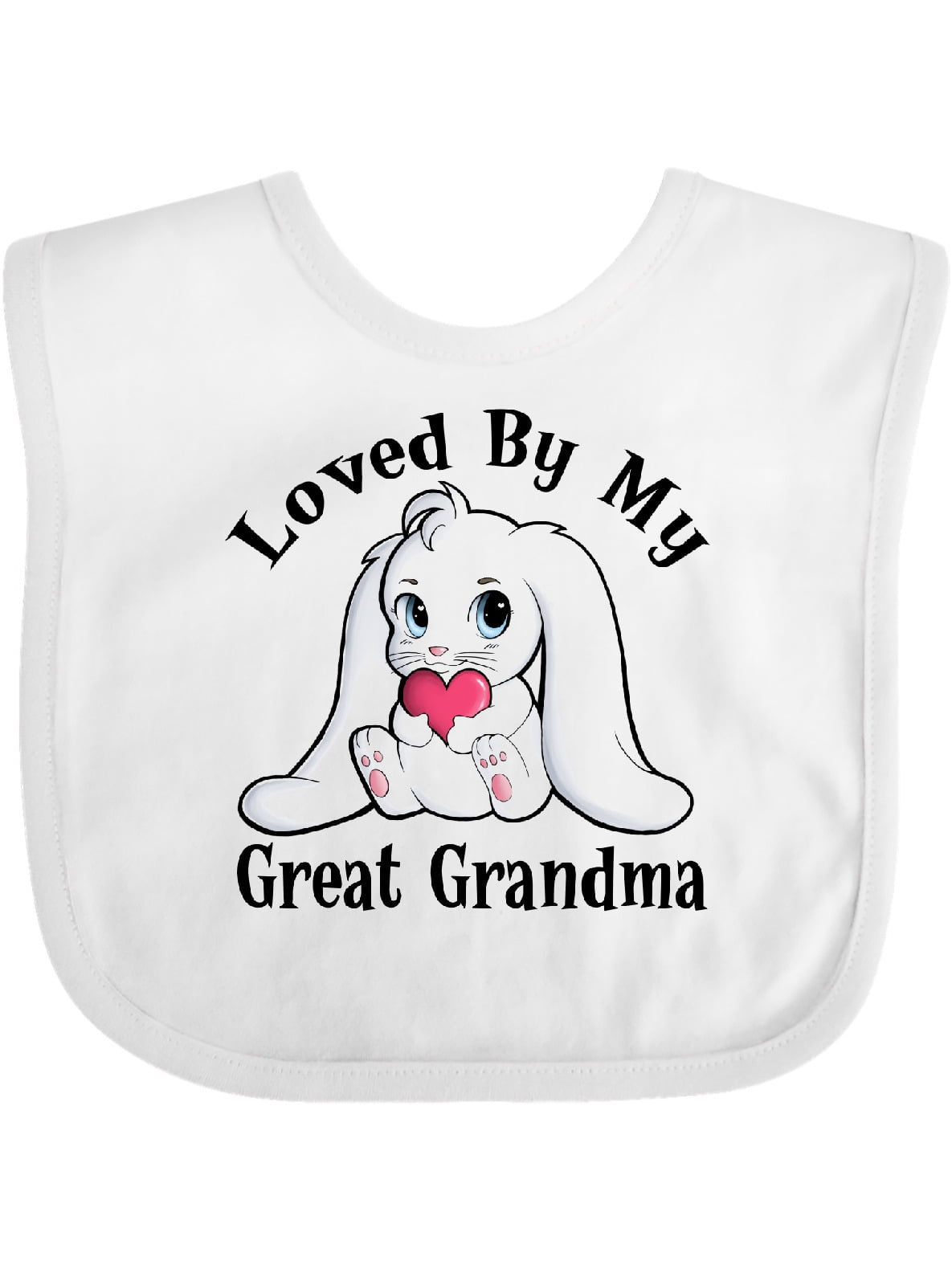 Inktastic Loved by My Great Grandma Bunny Rabbit Boys or Girls Baby Bib ...