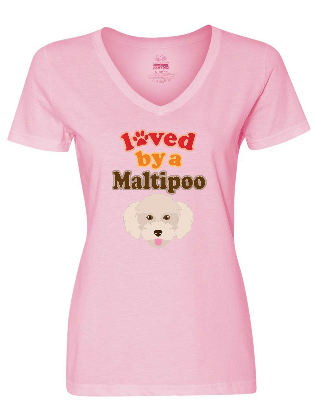 Inktastic Maltipoo Dog Gift Poodle Maltese Women's V-Neck T-Shirt ...