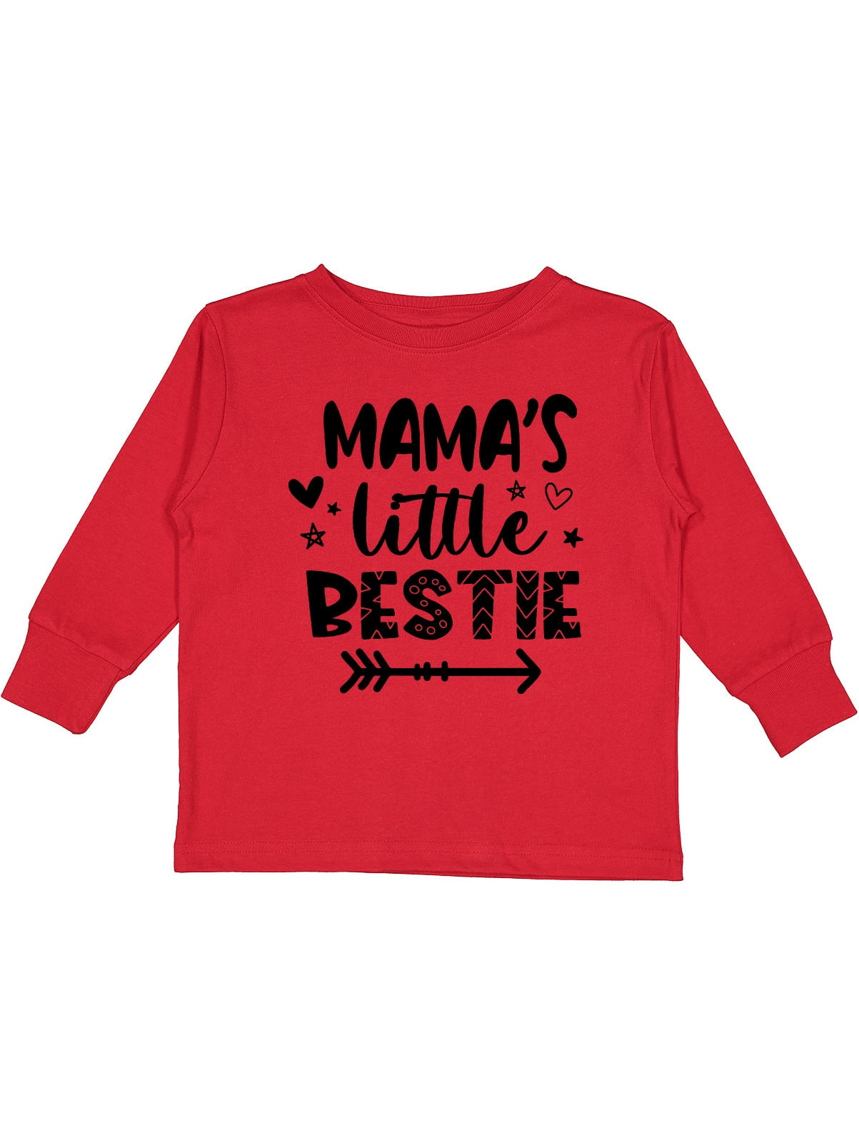 Inktastic Mama's Little Bestie with Arrow and Hearts Boys or Girls Long Sleeve Toddler T-Shirt ...