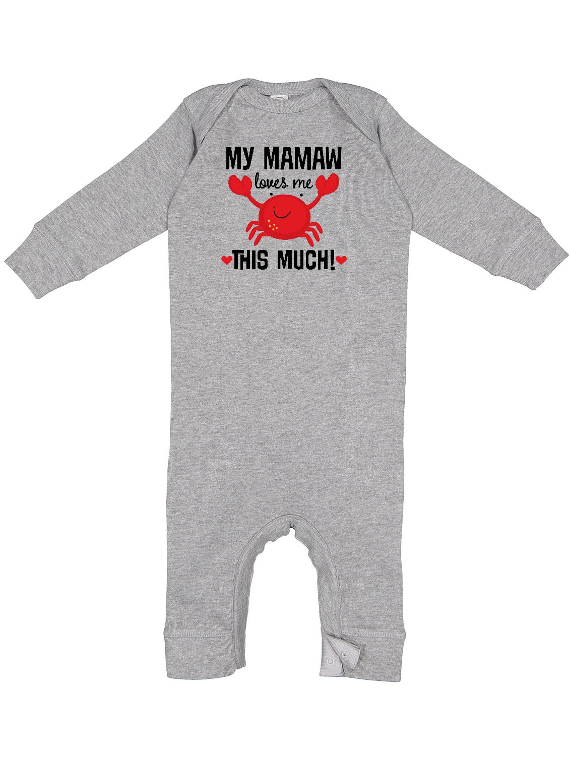 Inktastic Mamaw Loves Me Grandson Baby Romper Coveralls - Walmart.com