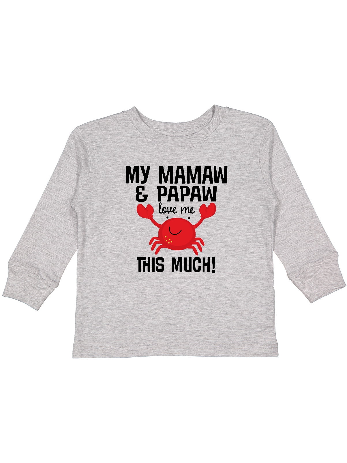 Inktastic Mamaw Papaw Love Me Boys or Girls Long Sleeve Toddler T-Shirt - Walmart.com