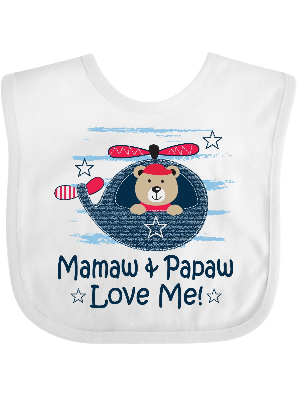 Inktastic Mamaw and Papaw Love Me Boys Baby Bib - Walmart.com